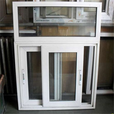 Single Glass UPVC Sliding Window American Style UPVC Vertical Sliding ...