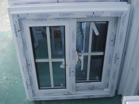 Single Glass UPVC Sliding Window American Style UPVC Vertical Sliding ...