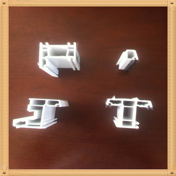 Fireproof UPVC Window Profile Grey Black Color Laminated For Building