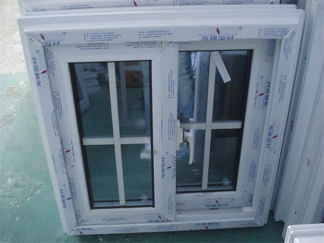 Single Glass Two Track UPVC Sliding Window And Door EPDM Double Sealing ...