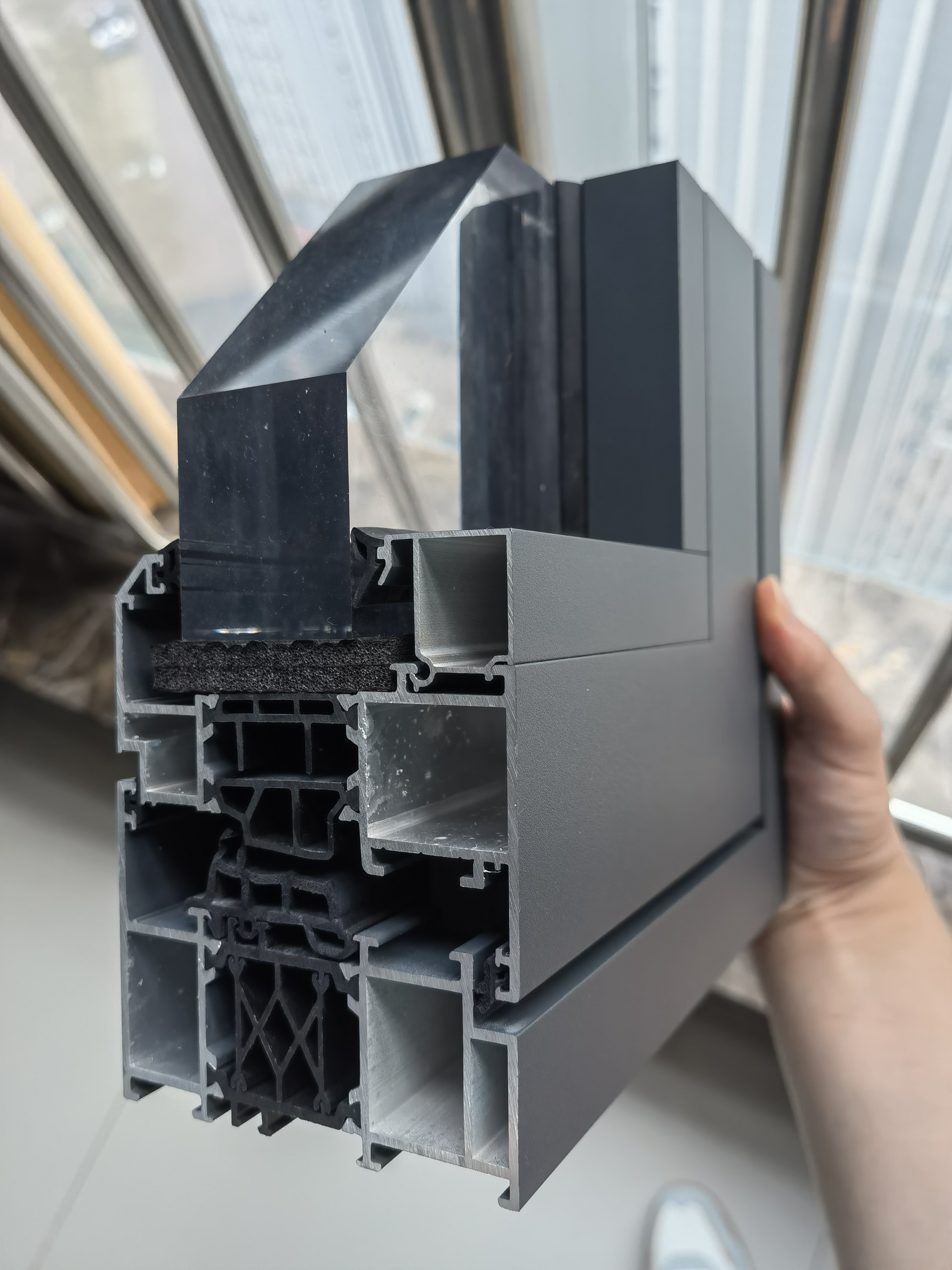 Thermal Break Electrophoresis Aluminum Casement Windows with 5+9A+5 ...